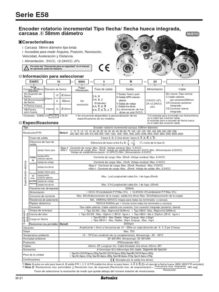 M. Encoder Rotativo Págs. 22-64 SPANISH (ESPAÑOL) | PDF | Conector ...
