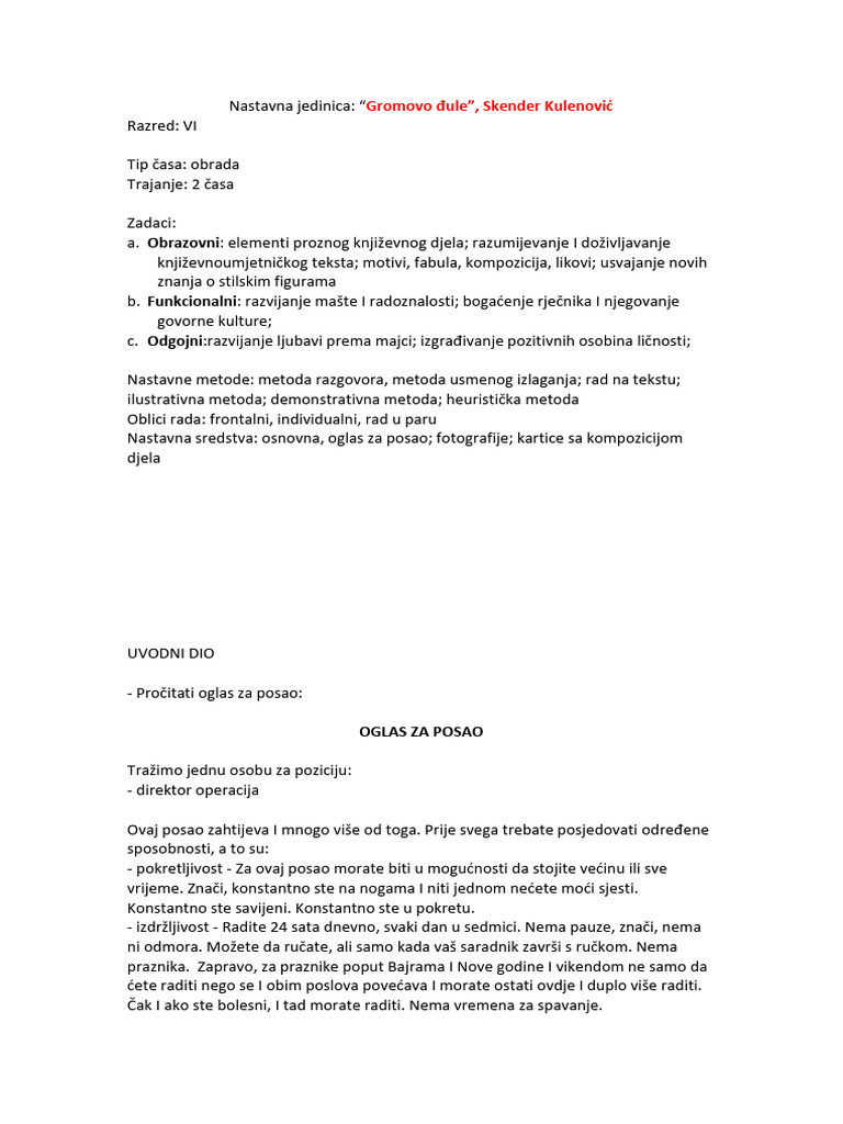 Gromovo Đule, Skender Kulenovic | PDF