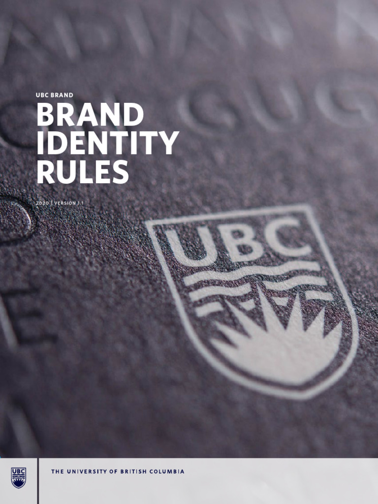 Ubc Brand Identity Rules | PDF | Typefaces | Arial