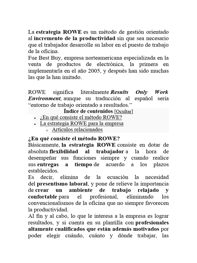 Rowe | PDF | Business | Estrés (biología)