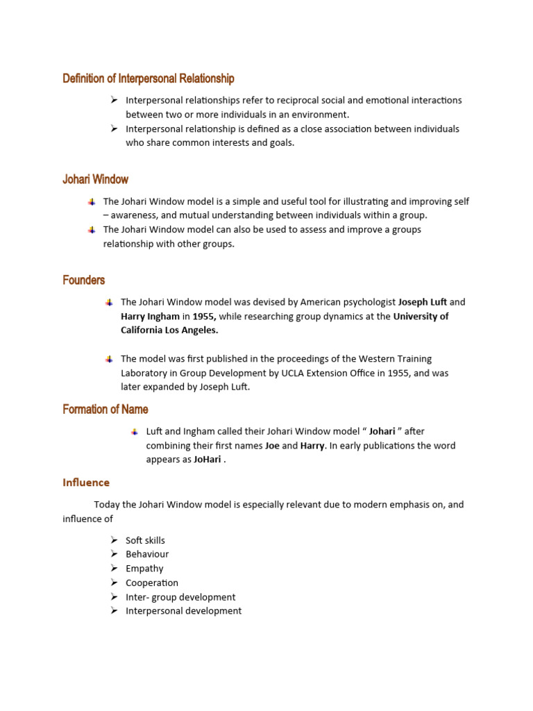 Dynamic of Intrapersonal | PDF | Communication | Interpersonal ...