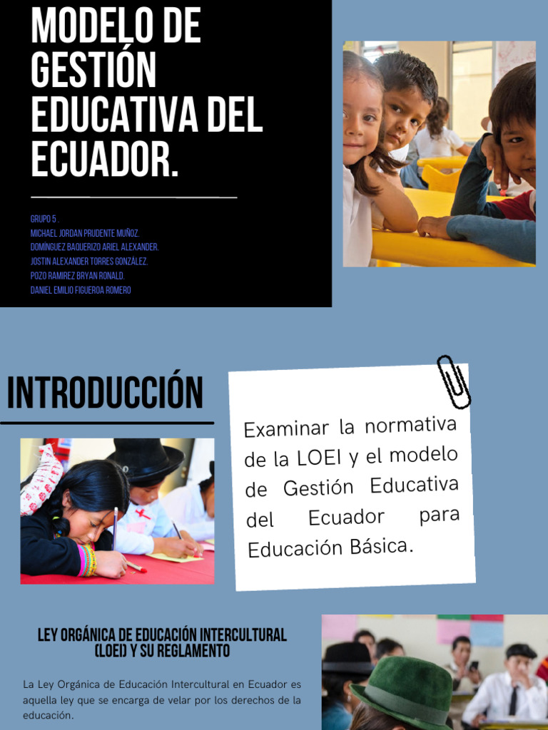 Modelo de Gestión Educativa en Ecuador | PDF | Plan de estudios ...
