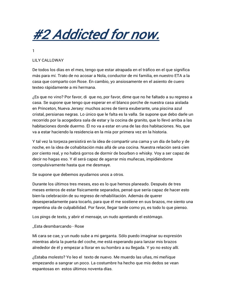 Libro - Addicted For Nowparte 1 - Addicted Series 2 en Espaã Ol ...