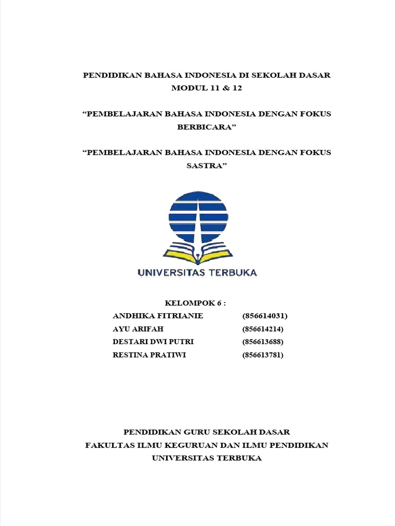 Bahasa Indonesia - Makalah Modul 11-12 | PDF