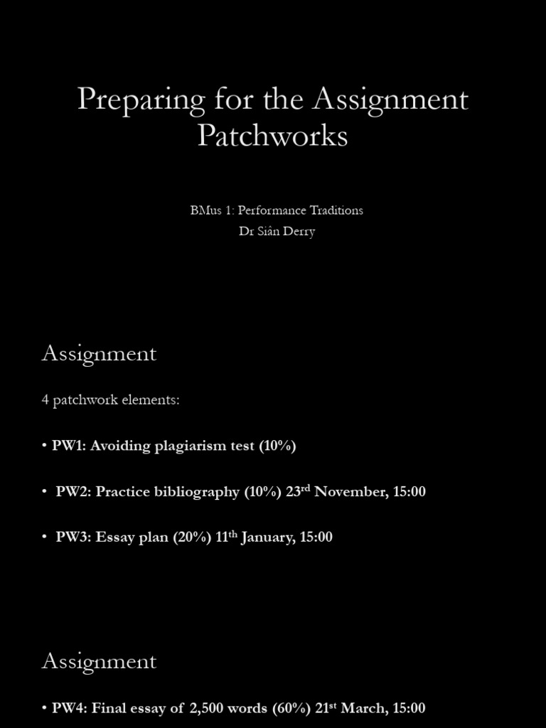 Preparing For The Assignment 23 | PDF
