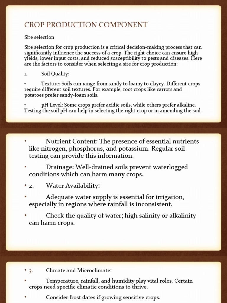 Crop Production Component | PDF | Crop Rotation | Agriculture