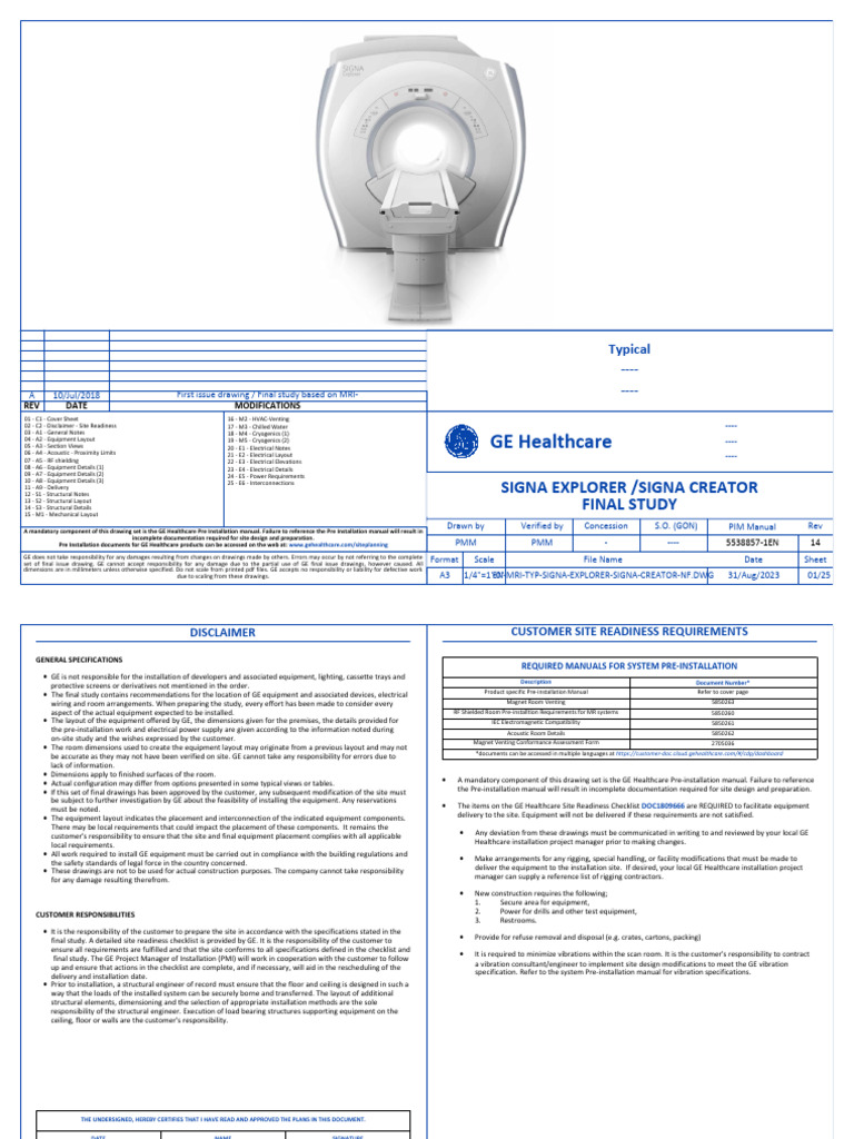 Gehc SP Signa Ce 15t 8 254f | PDF | Electromagnetic Interference | Magnet