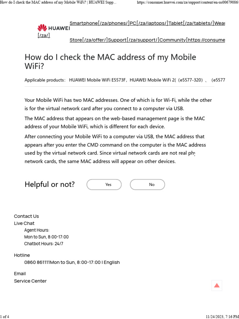 Check MAC Address on Huawei E5770 | PDF | Business | Computers
