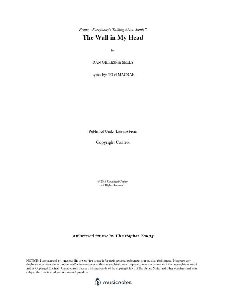 The Wall in My Head | PDF | Copyright | Copyright Infringement