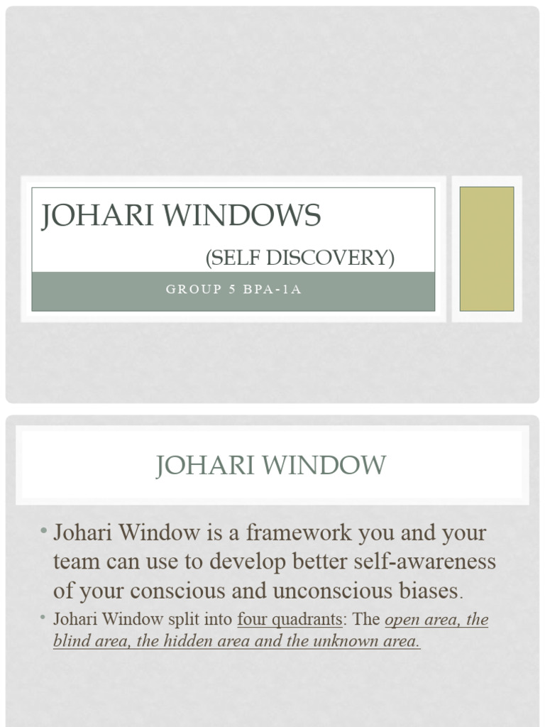 Johari Windows | PDF | Information | Psychology