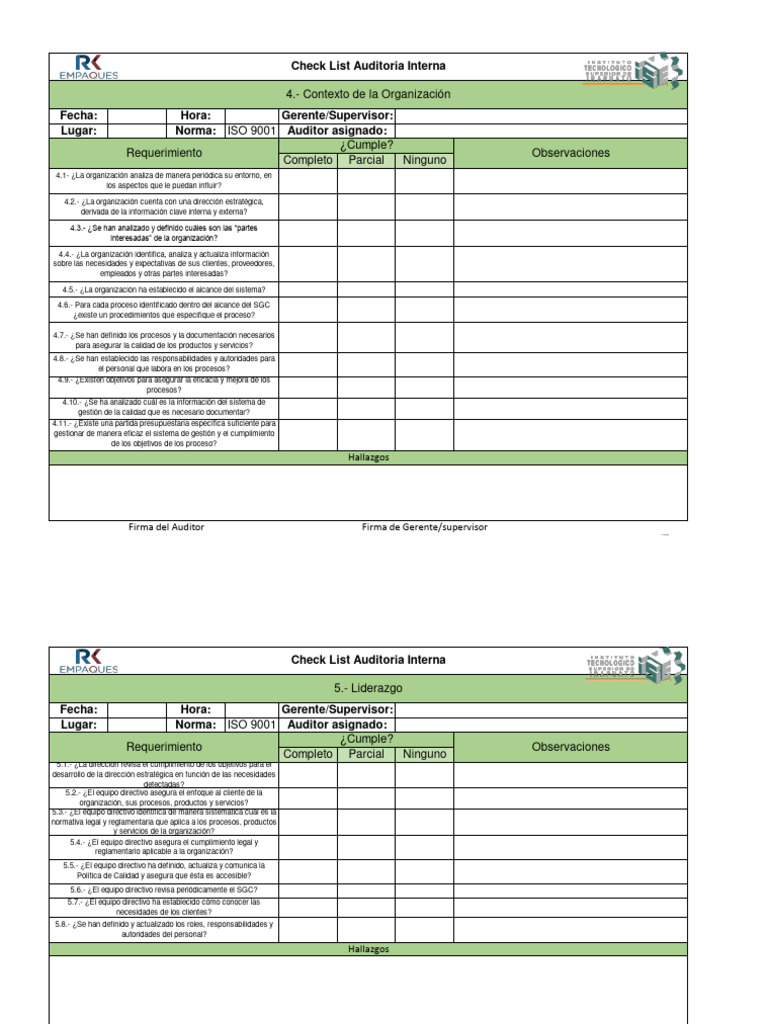 Check List ISO 9001-2015 | Descargar gratis PDF | Calidad (comercial ... Check List ISO 9001-2015 | Descargar gratis PDF | Calidad (comercial ...
