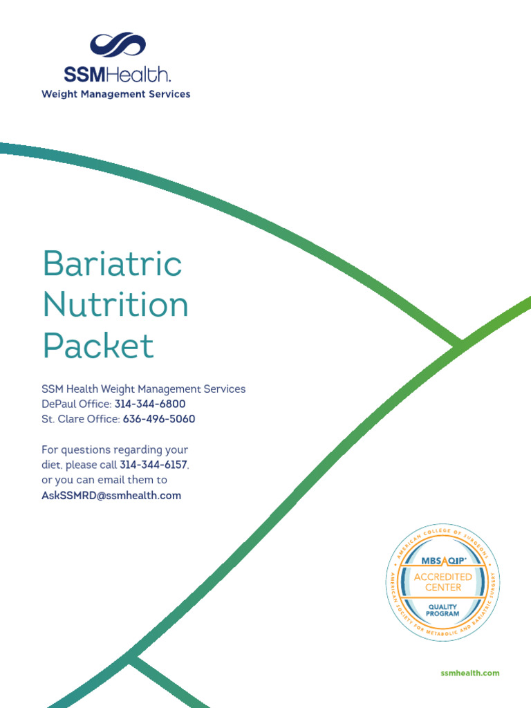 Bariatric Nutrition Guide | PDF | Bariatric Surgery | Weight Loss