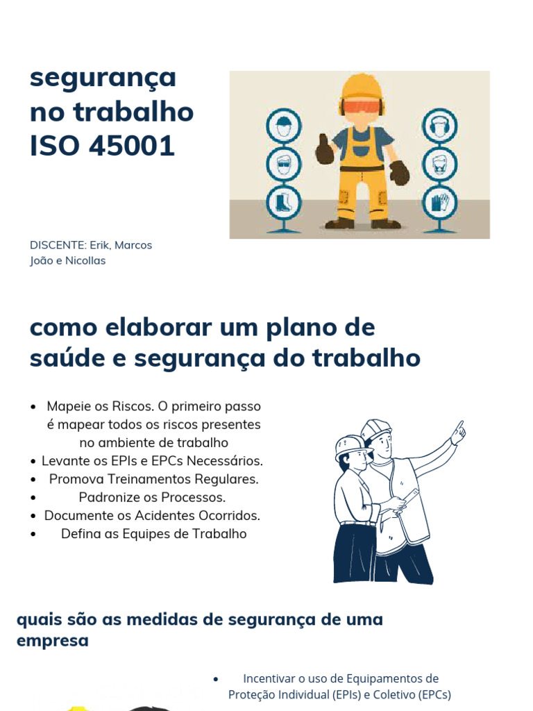 Segurança No Trabalho ISO 45001 | PDF | Segurança e saúde ocupacional