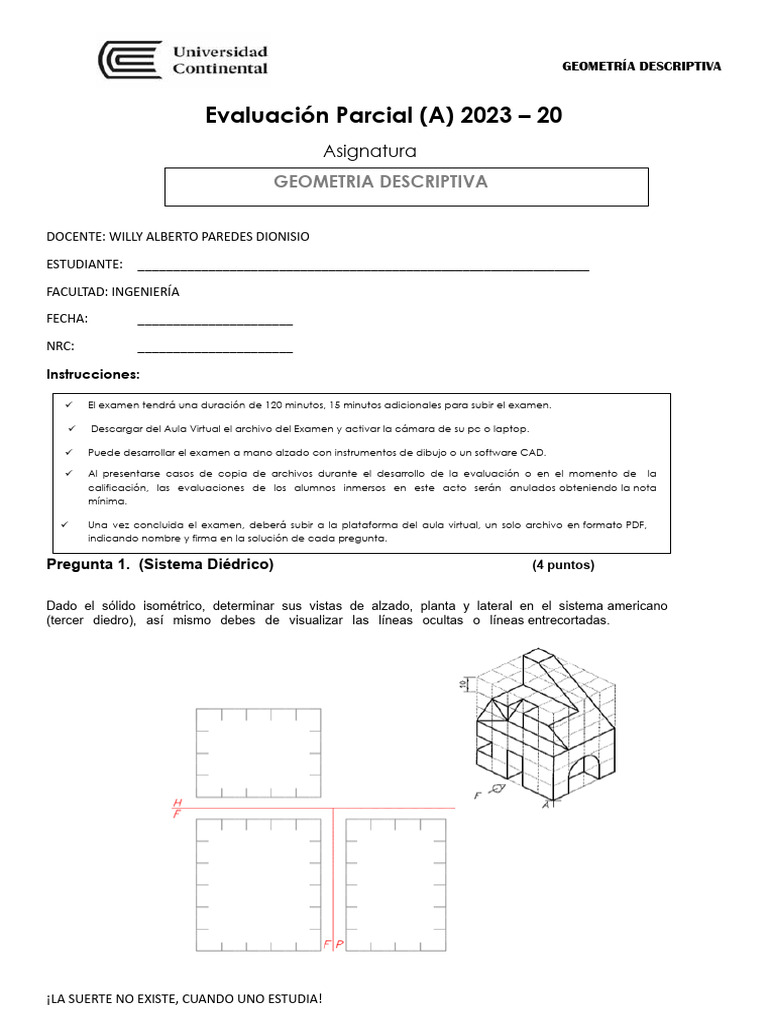 Evaluación Parcial | PDF | Geometría | Geometría euclidiana