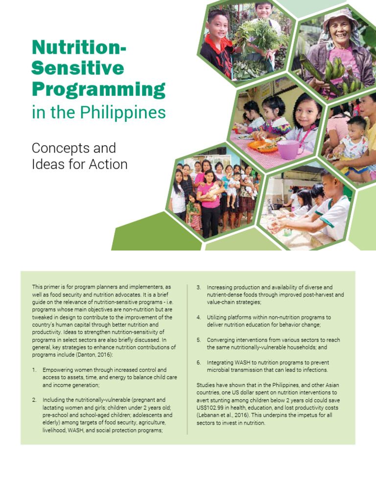 Nutrition Sensitive Primer FINAL Low Res | PDF | Malnutrition | Human ...
