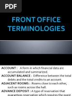Front Office Terminology Guide | PDF | Hotel