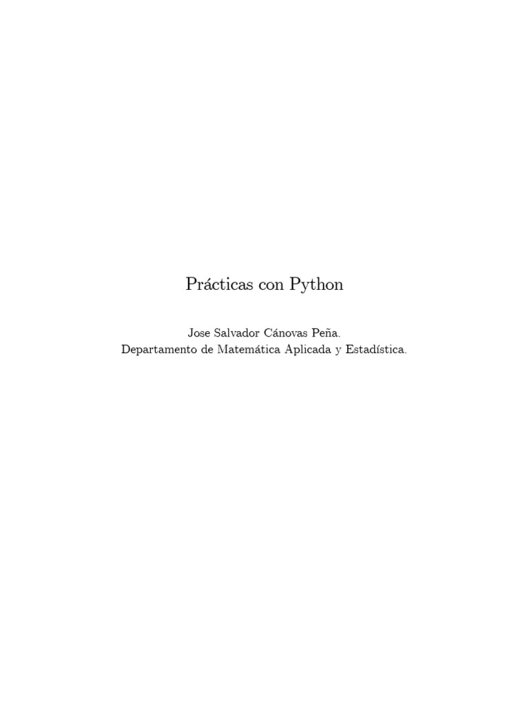 Practicas con Python (Peña) | PDF | Python (lenguaje de programación) | Proposición