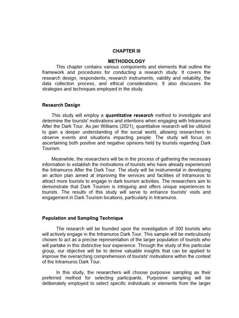 Chapter III - Revised No.2 | PDF | Survey Methodology | Methodology