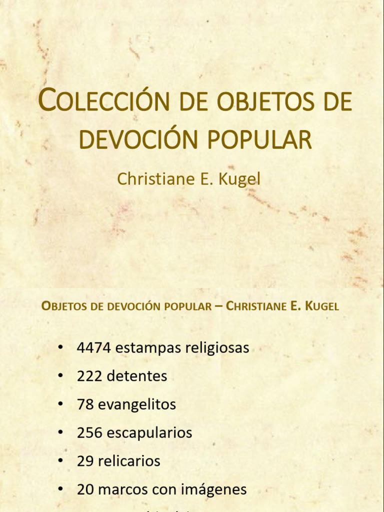 Colección de Objetos Populares de Devoción | PDF