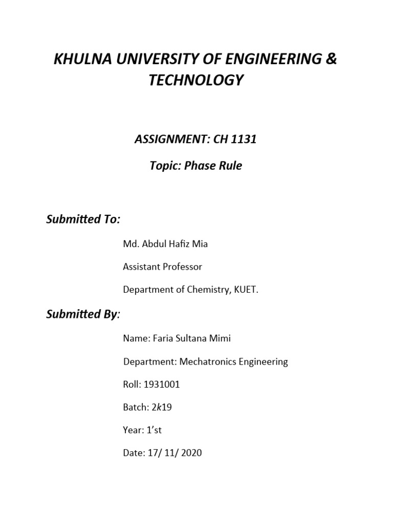 Phase Rule | PDF | Phase Rule | Phase (Matter)