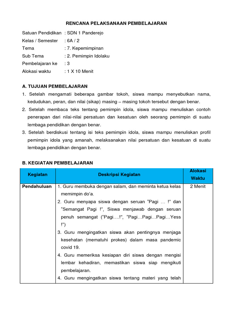 Contoh RPP Simulasi CGP 2 | PDF