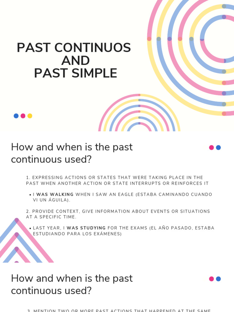Past Continuos Vs Past Simple | PDF | Syntax | Languages