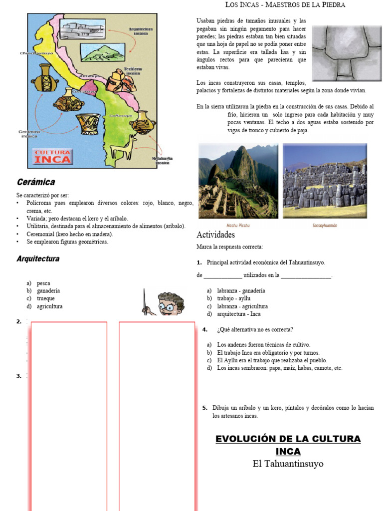 Cultura de Los Incas para Tercer Grado de Primaria | PDF | Imperio Inca