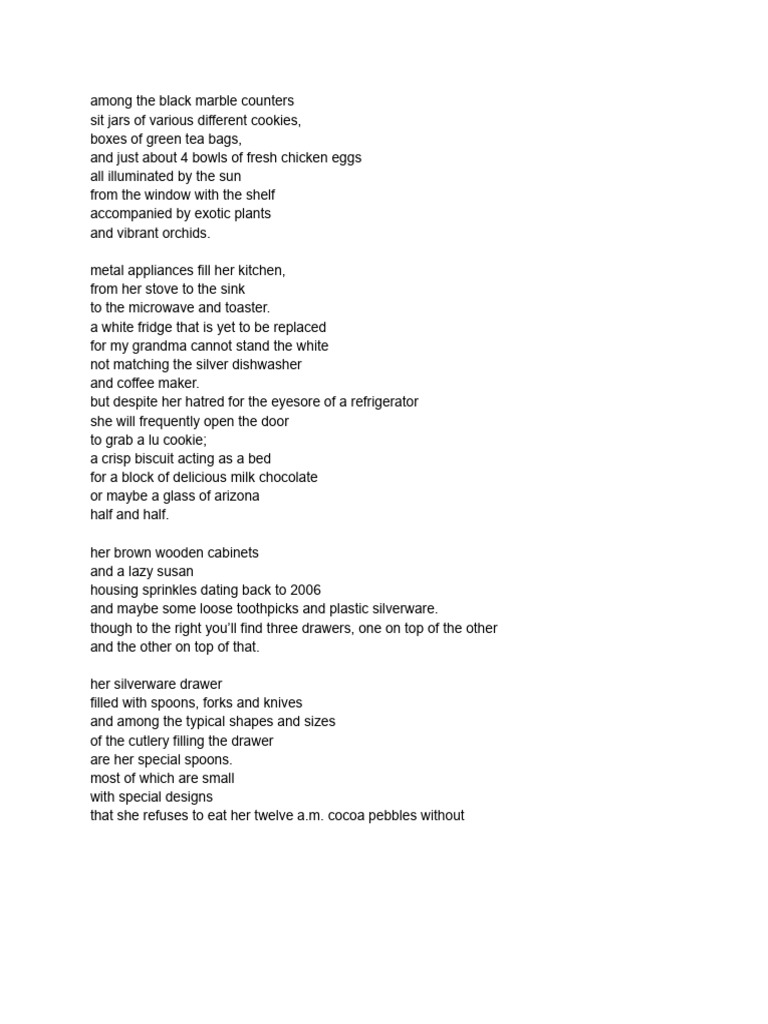 Object Poem Open Mic | Download Free PDF | Tableware | Home