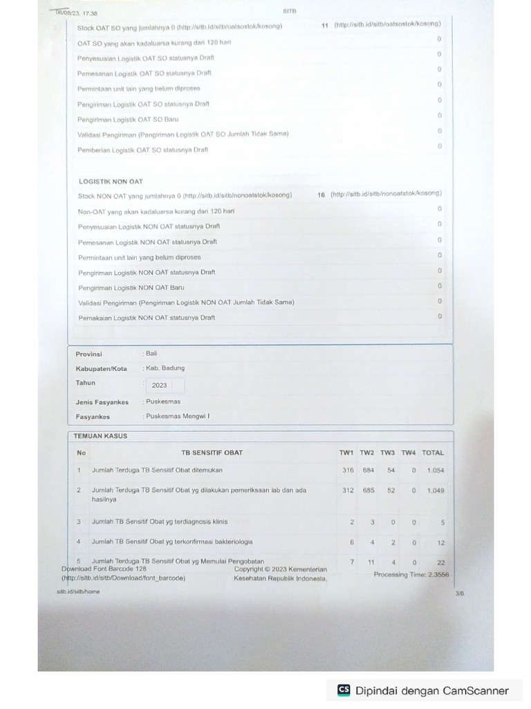 SITB 2023 - Puskesmas Mengwi 1 | PDF