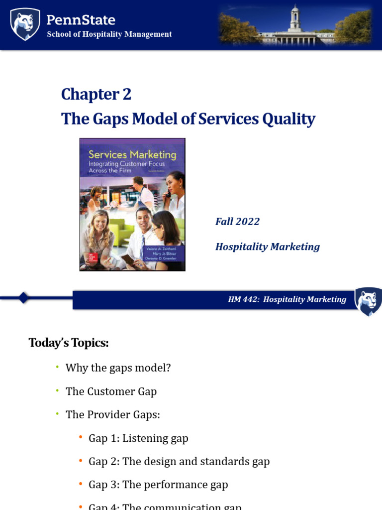 22 Spring Wk2 - 1 Ch.2 Gaps Model | PDF | Marketing | Communication