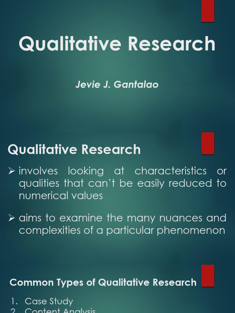Qualitative Research With Examples | PDF | Qualitative Research ...