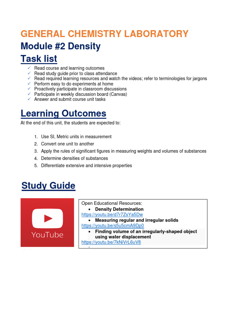 2 Densities Pdf Density Volume