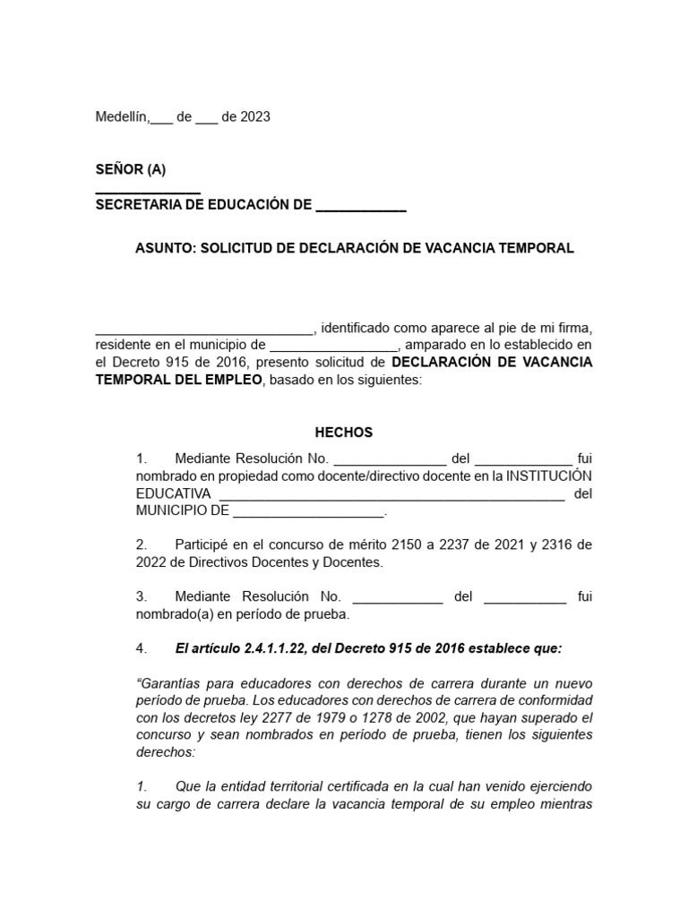 Formato Vacancia Temporal | PDF | Justicia | Crimen y violencia