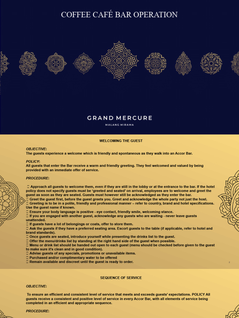 Aan PPT Bar Ops | PDF | Drink | Menu