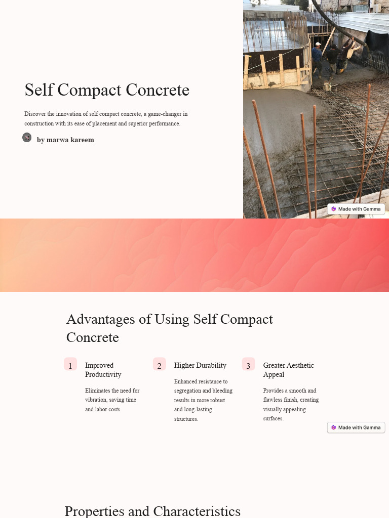Self Compact Concrete Benefits | PDF
