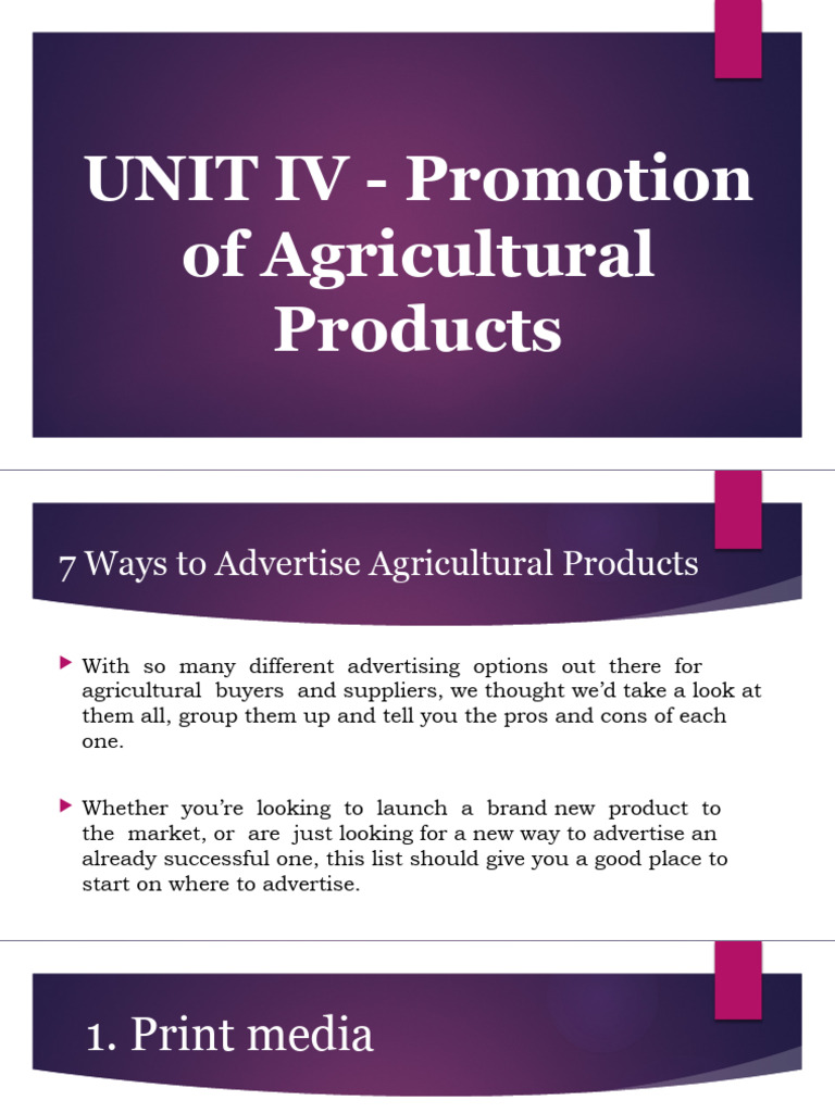 Advertising Strategies for Agriculture | PDF | Advertising | Target ...