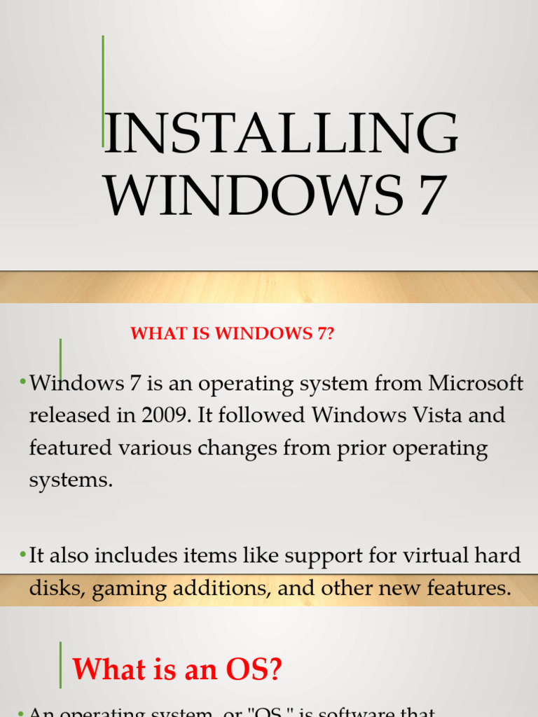 Installing Windows 7 | Download Free PDF | Windows 7 | Microsoft Windows