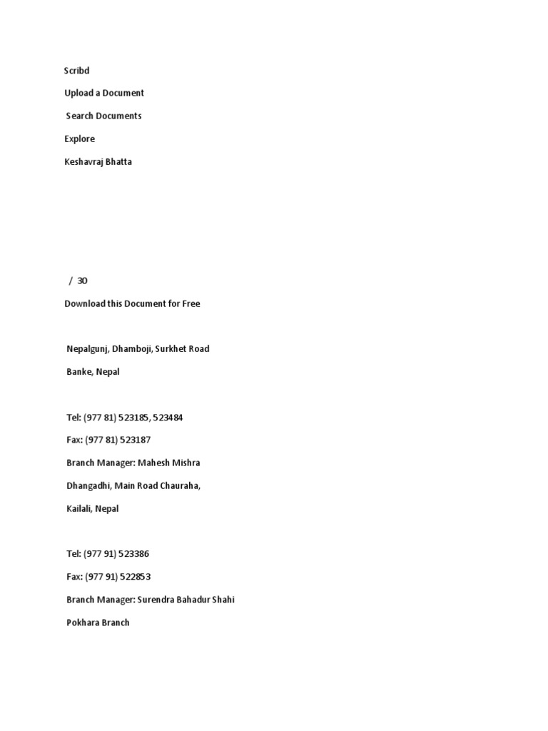 Project Nabil Bank | PDF | Kathmandu | Nepal