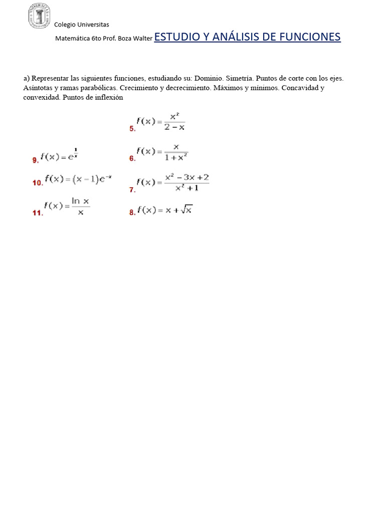 TP Analisis de Funciones (Consignas) | PDF