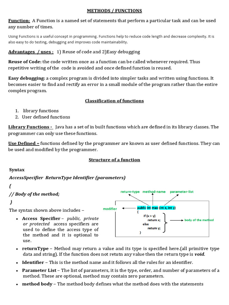 Methods (JAVA) | PDF | Parameter (Computer Programming) | Method ... Methods (JAVA) | PDF | Parameter (Computer Programming) | Method ...
