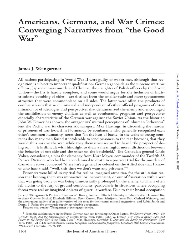 Americans, Germans, and War Crimes | PDF | War Crime | Nazi Germany