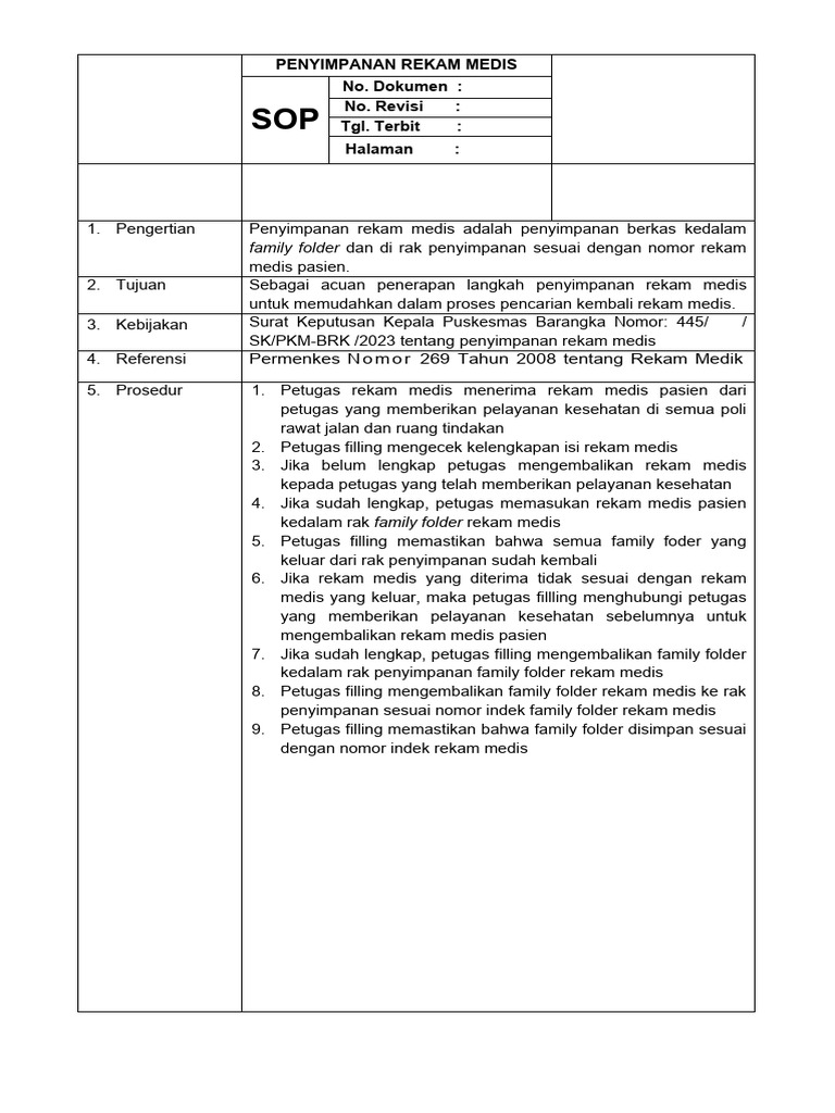 6.penyimpanan Rekam Medis | PDF