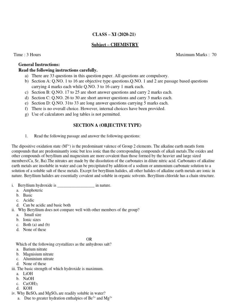 Chemistry, Class - 11 | PDF | Atoms | Proton