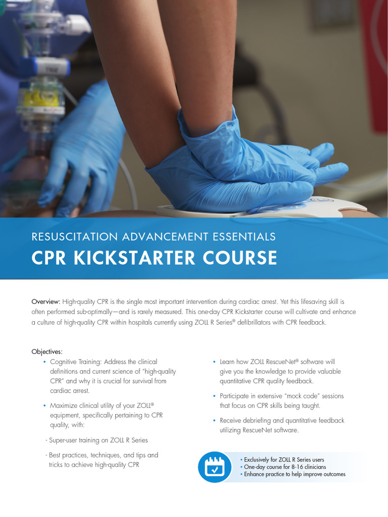 CPR Kickstarter Course Flyer | PDF | Cardiopulmonary Resuscitation ...