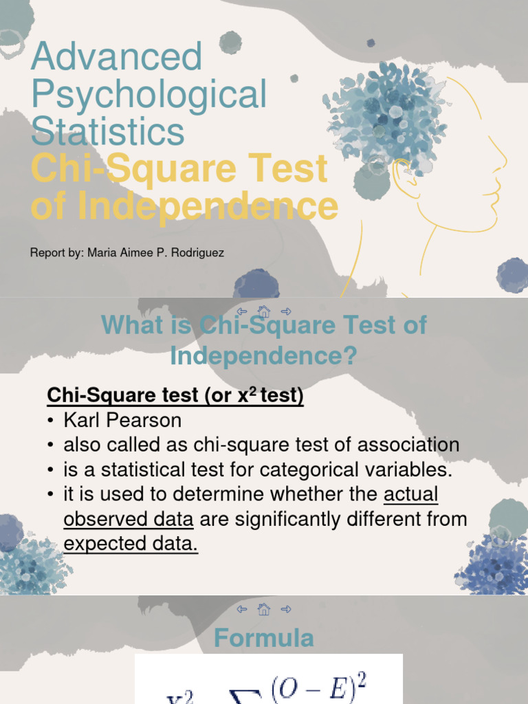 Chi-Square Test of Independence Guide | PDF | Chi Squared Test ...