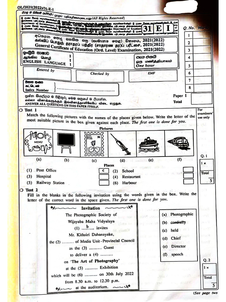 O - L English 2021 - 22 - Government Full Paper | PDF