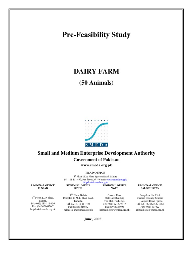 50 Cow Dairy Farm Project Report | PDF | Dairy Farming | Milk