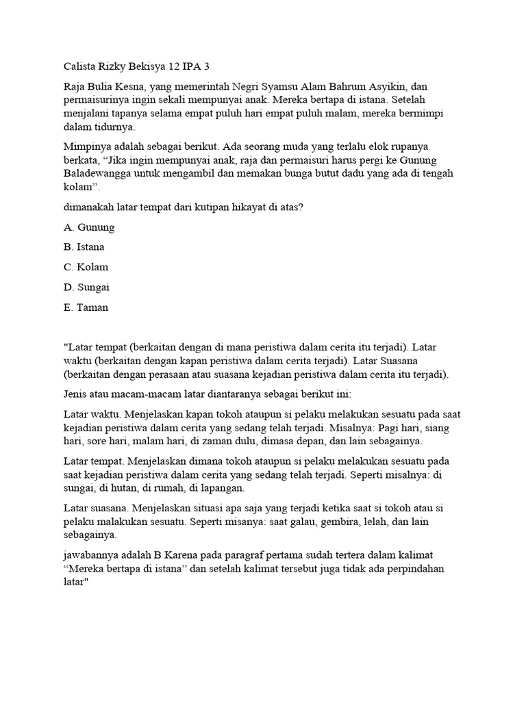 Calista IPA 3 Bindo | PDF