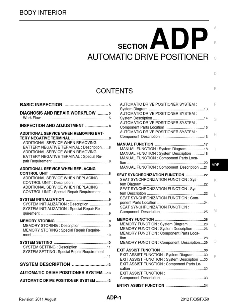 Automatic Drive Positioner: Section | PDF | Medical Diagnosis | Switch