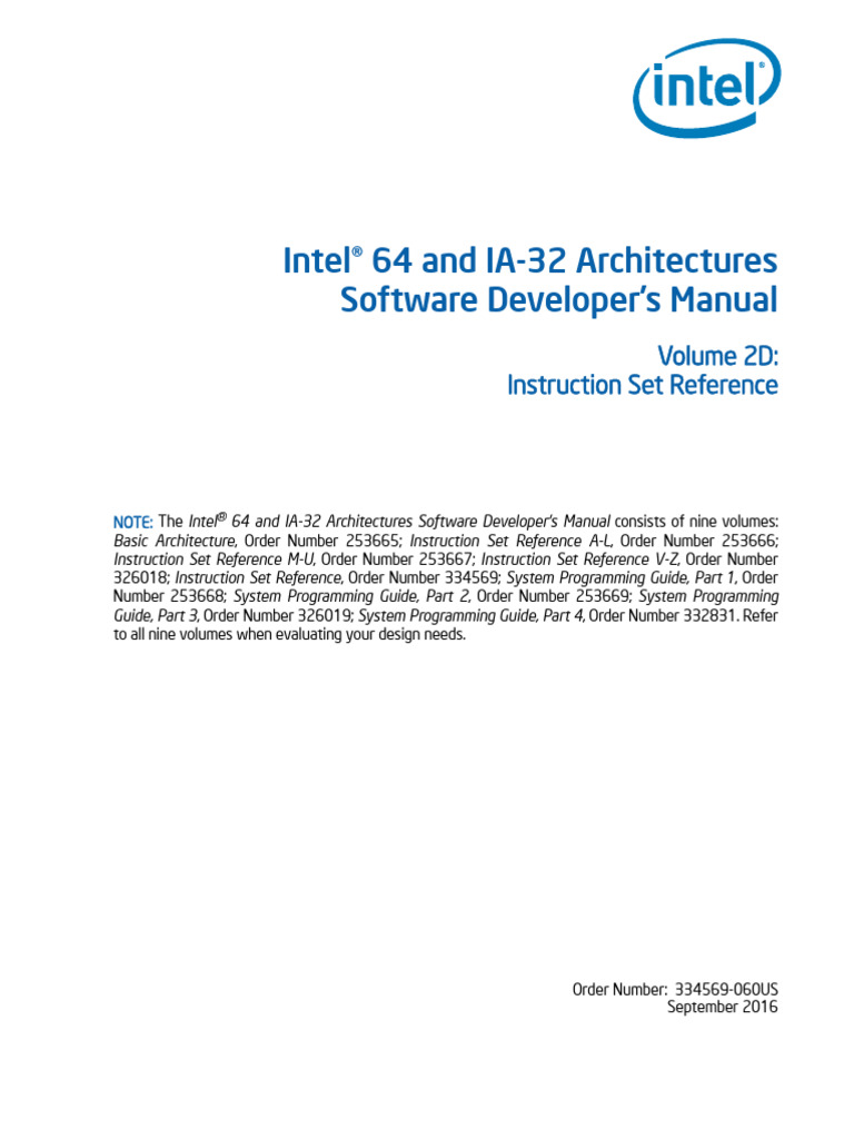 64 Ia 32 Architectures Software Developer Vol 2d Manual | Download Free PDF | Central Processing ...